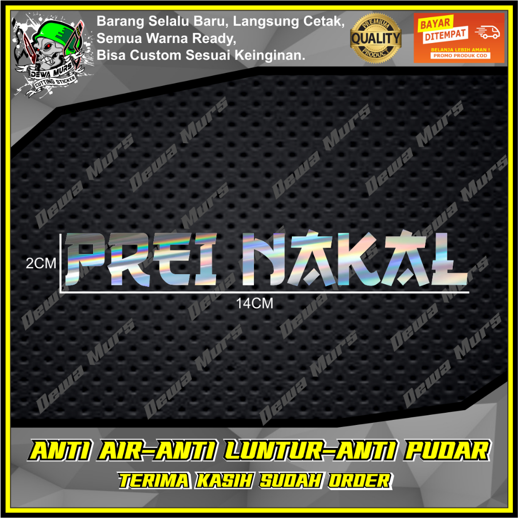 Jual Stiker PREI NAKAL Cutting Sticker Cocok Buat Motor Dan Mobil ...
