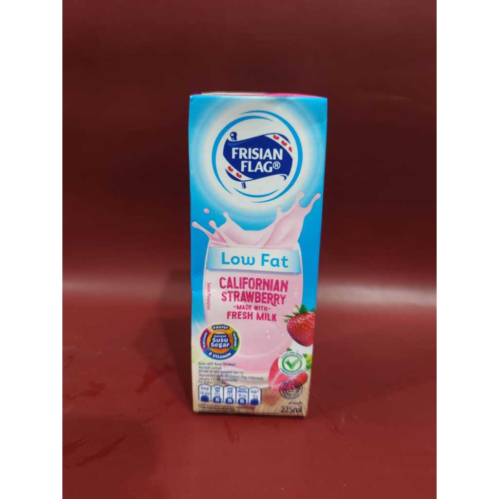 Jual Frisian Flag UHT Lowfat Californian Strawberry 225ML | Shopee Indonesia