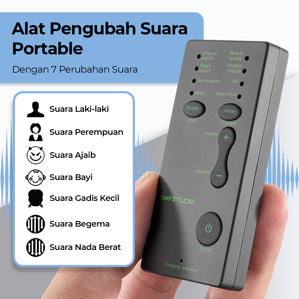 Jual Alat Pengubah Suara Voice Changer Mini Portable - AE19 - Black ...