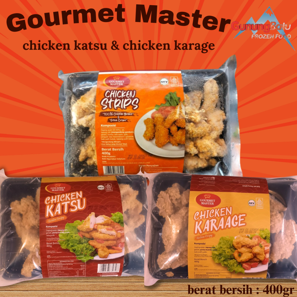 Jual GOURMET MASTER CHICKEN KATSU / CHICKEN KARAGE / CHICKEN STRIP ...