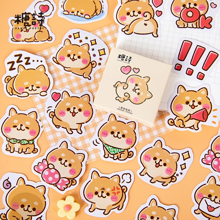 Jual (45Pcs) Hachiko Japanese Dog Cartoon Sticker Anjing Dekorasi DIY ...