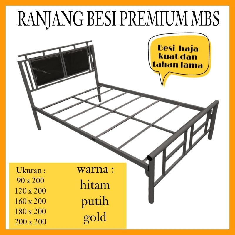 Jual Ranjang besi premium mbs ukuran 90 x 200 dan 120 x 200 tempat ...