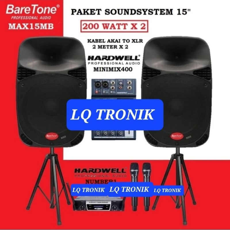 Jual PAKET SOUND SYSTEM HARGA PELAJAR SPEAKER AKTIF 15 INCH, MIXER, MIC ...