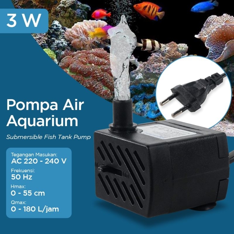 Jual Pompa Air Celup Mini Aquarium Submersible Pump AC | Shopee Indonesia