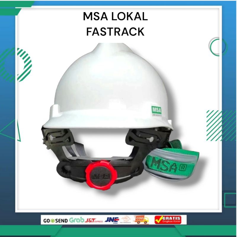 Jual Helm Safety MSA Lokal SNI Fastrack Plus Tali Dagu /Helmet Safety ...