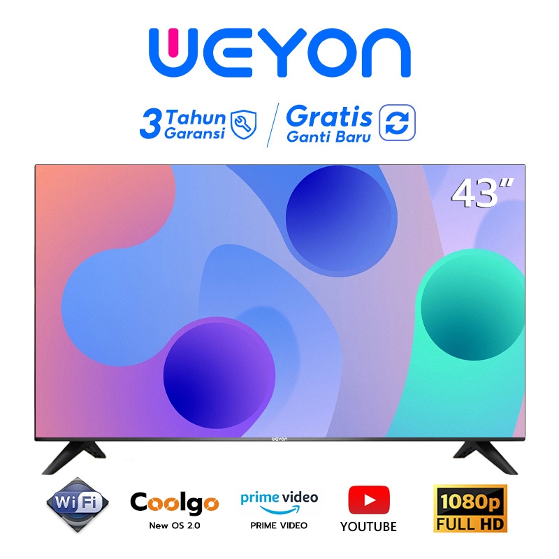 Jual WEYON Smart TV LED 43 inch TV Digital televisi Youtube-Wifi ...