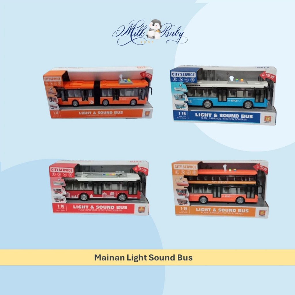 Jual Mainan Light Sound Bus Friction Bus | Shopee Indonesia