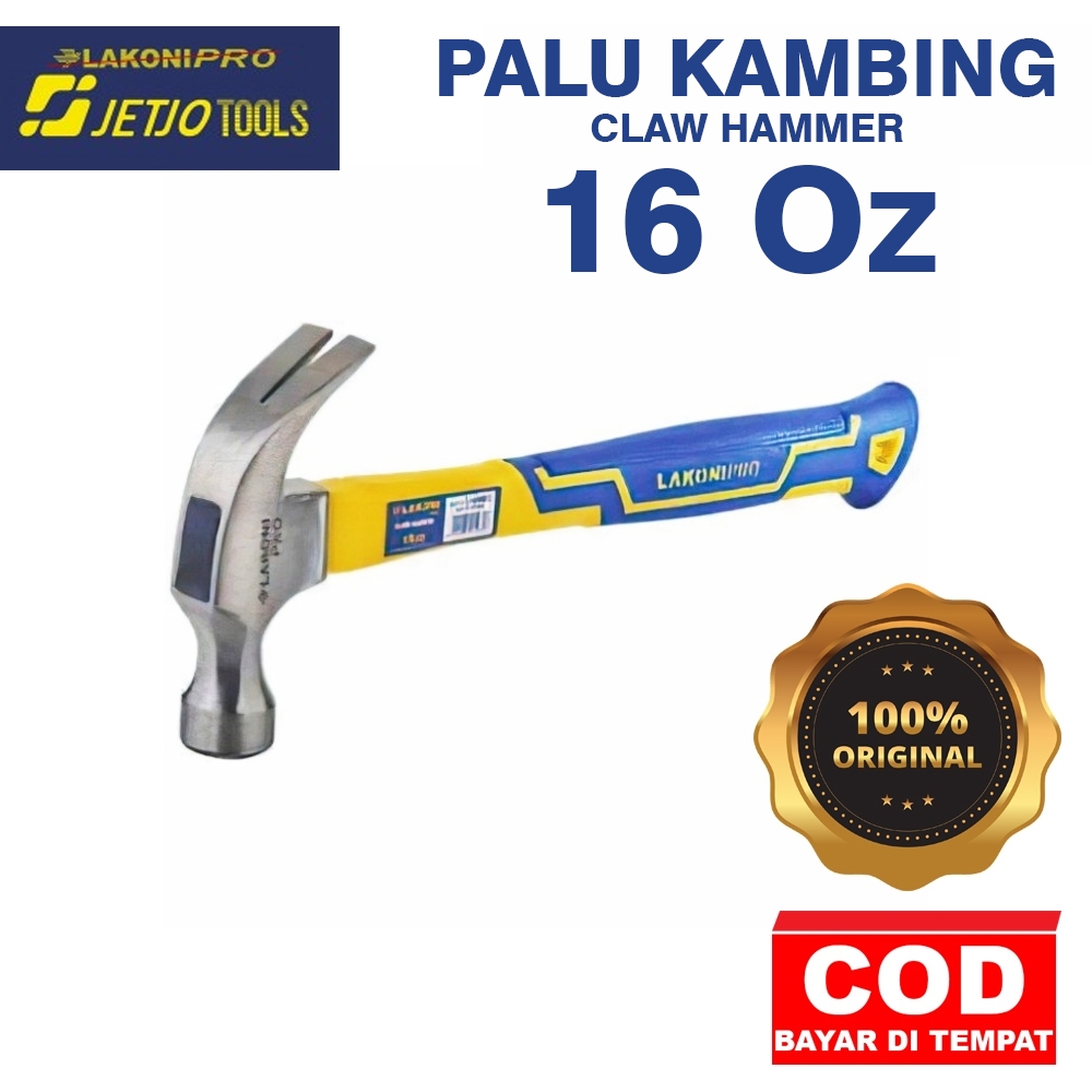 Jual Palu Kambing 16 oz 101339 Claw Hammer Palu Ungkit LAKONI PRO JETJO ...
