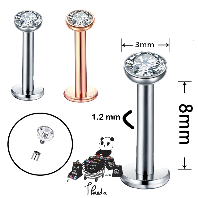 Jual TP Piercing Flat Labret Pemula Tindik Baru Tragus Helix Flat Conch ...