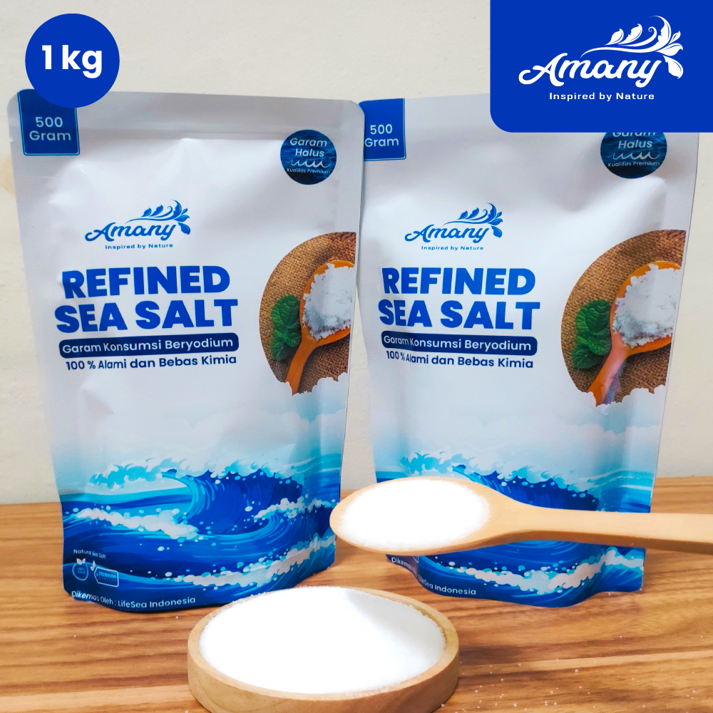 Jual Garam konsumsi amany 1 kg | Natural Sea Salt 1 paket (2pcs ...