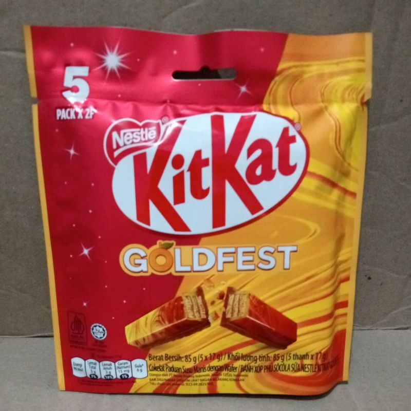 Jual KitKat 2F Gold Fest Nestle Isi 5 | Shopee Indonesia