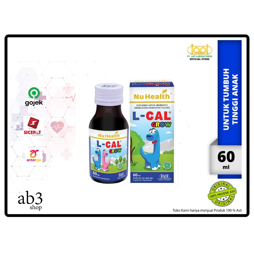 Jual L CAL GROW SIRUP PERTUMBUHAN ANAK 60 ML / L CALL GROW ORIGINAL ...