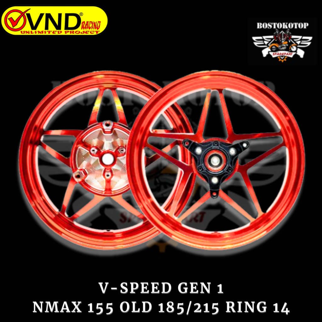 Jual VND Velg Pelg Racing Tipe V Speed V1 Gen 1 Ukuran 185 215 Ring 14 NMAX 155 Old Original ...