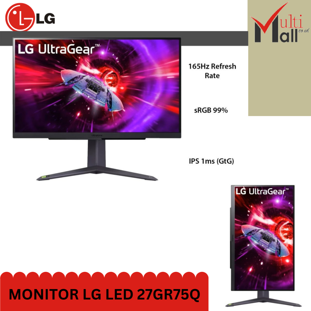 Jual MONITOR LG LED 27GR75Q UltraGear™ 27" QHD IPS Gaming Monitor | Shopee Indonesia