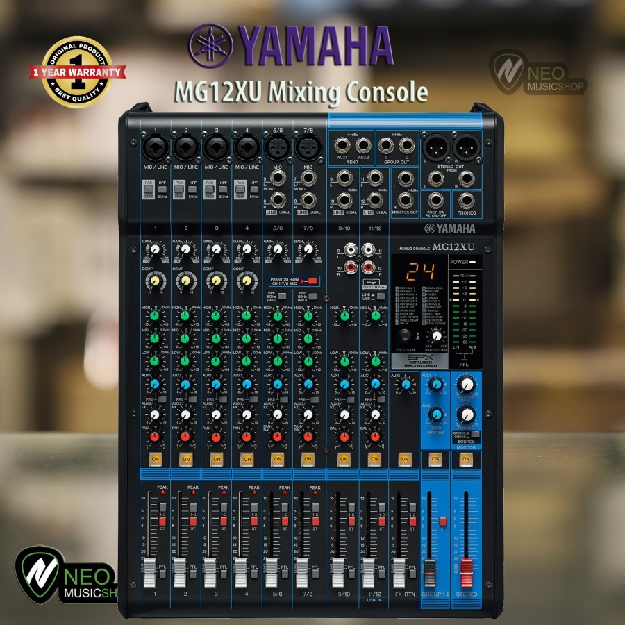 Jual Yamaha MG12XU MG12 XU 12 Channel Mixing Console with Audio ...