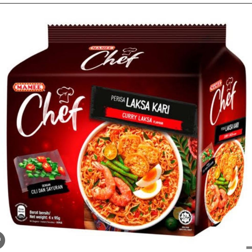 Jual Mamee Chef Mie Instant Curry Laksa Mamee Creamy Tomyam 88g ...
