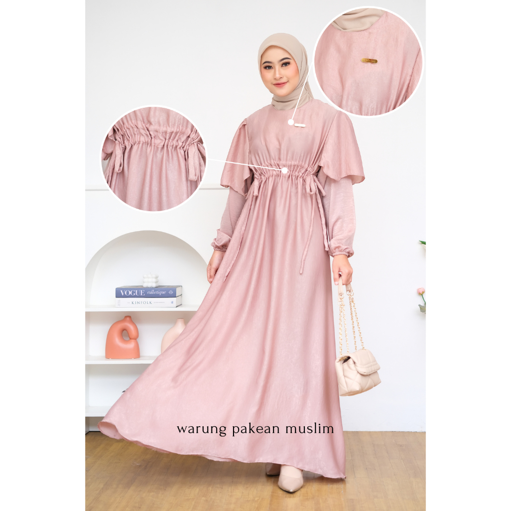 Jual NADIN DRESS - SANTORINI SILK SHIMMER DRESS PREMIUM KEKINIAN FLOWLY ...