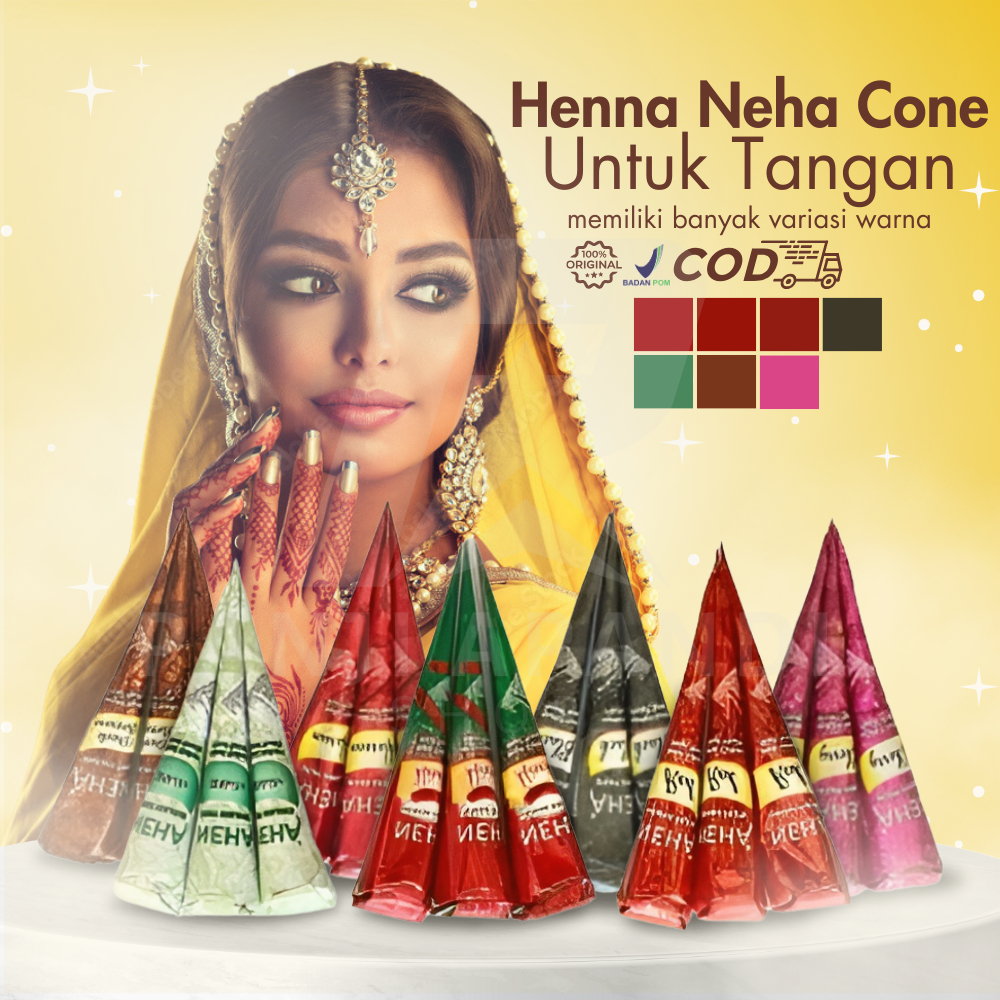 Jual Neha Henna Tangan BPOM Halal | Pasta Henna Terlaris, Aman Wudhu ...