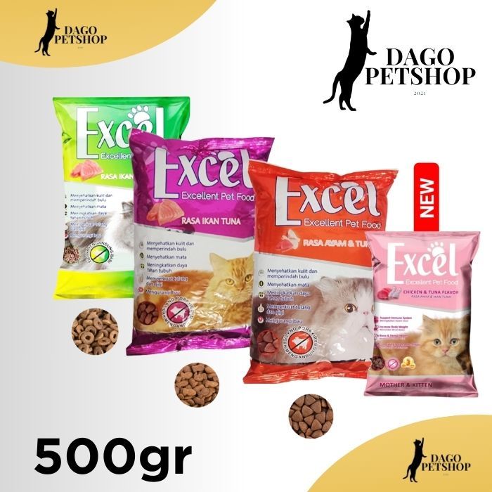 Jual EXCEL CAT FOOD 500gr makanan kucing excel FRESH PACK | Shopee ...