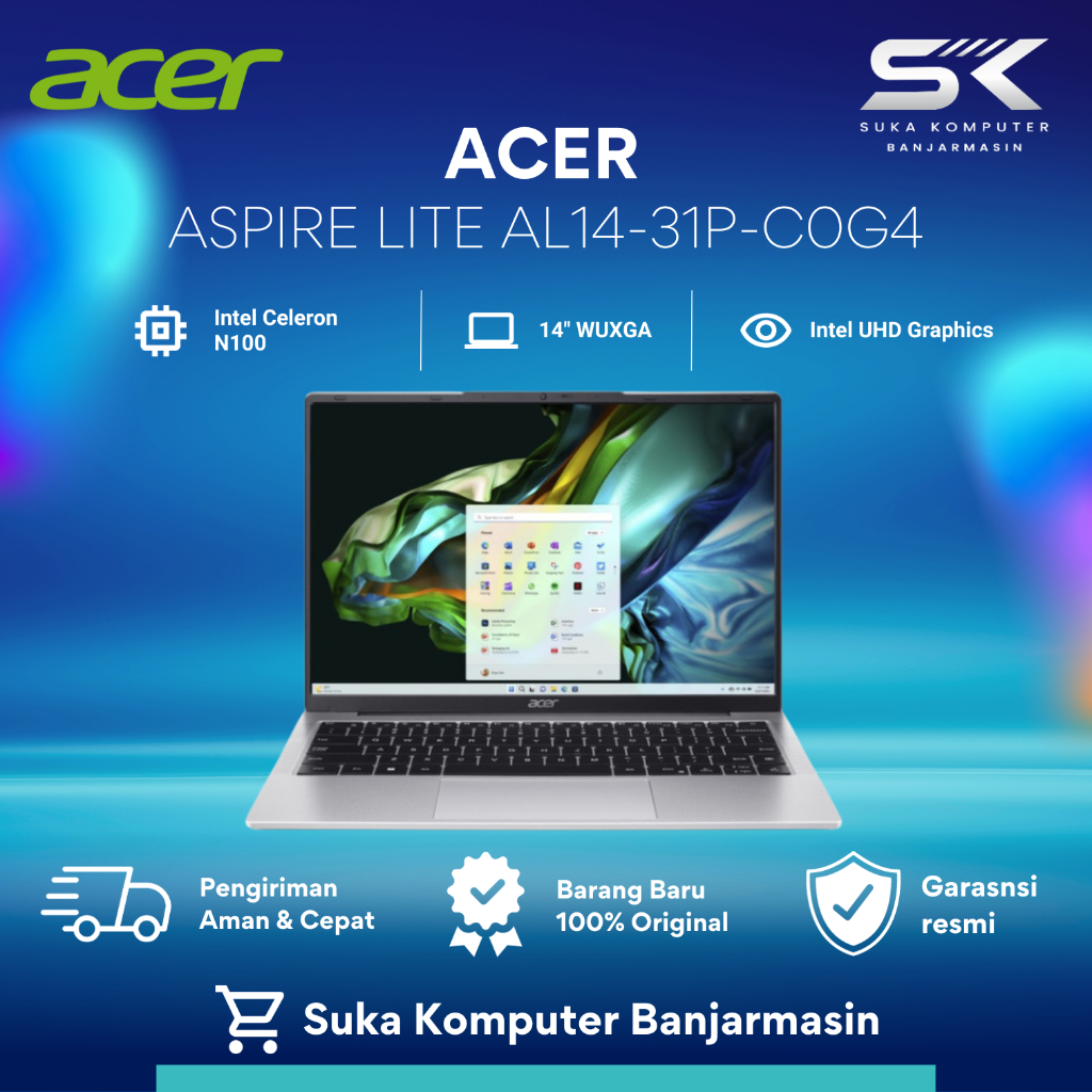 Jual Acer ASPIRE LITE AL14-31P-C0G4 Intel N100/8GB/512GB SSD/WIN11 ...