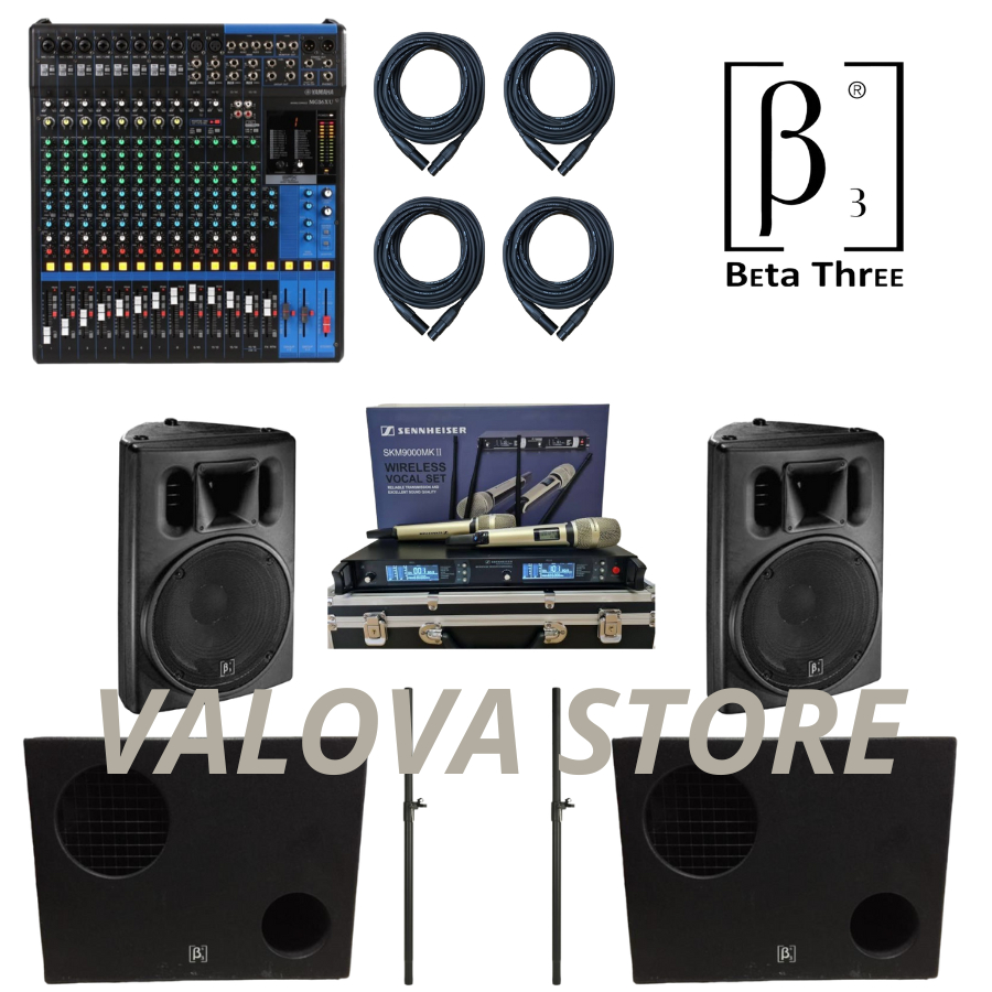 Jual Paket Premium 4 soundsystem cafe Beta three U15A + Mixer Yamaha MG ...