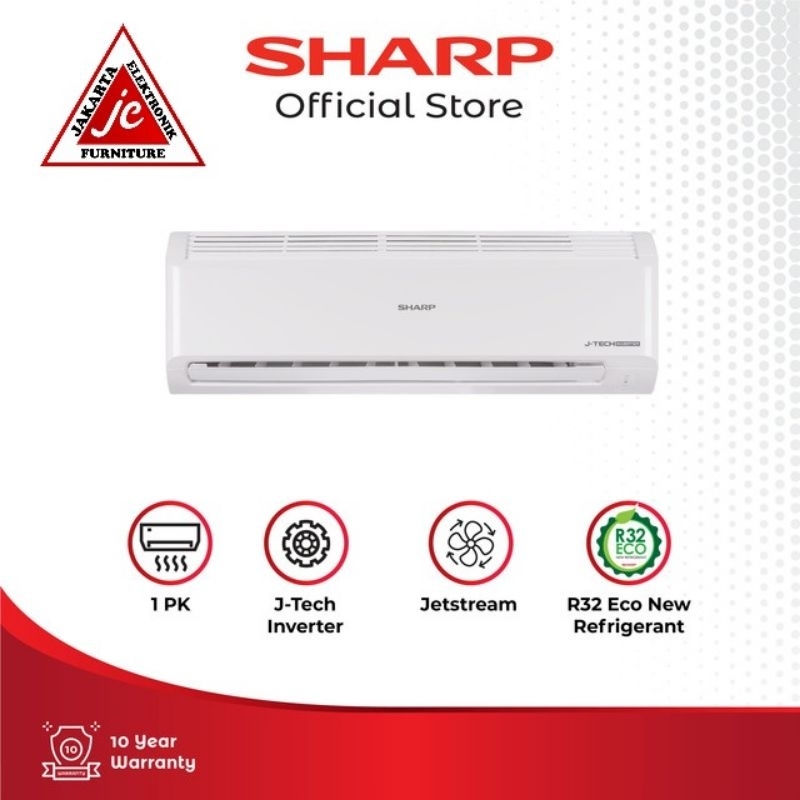 Jual AC SPLIT SHARP JTECH INVERTER 1PK AH-X10BEY | Shopee Indonesia