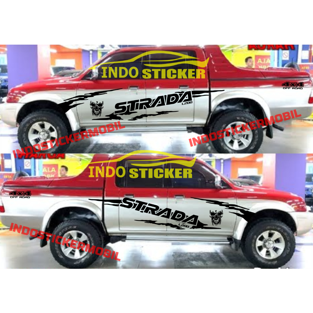 Jual Sticker stiker mobil strada l200 triton cutting sticker mobil ...