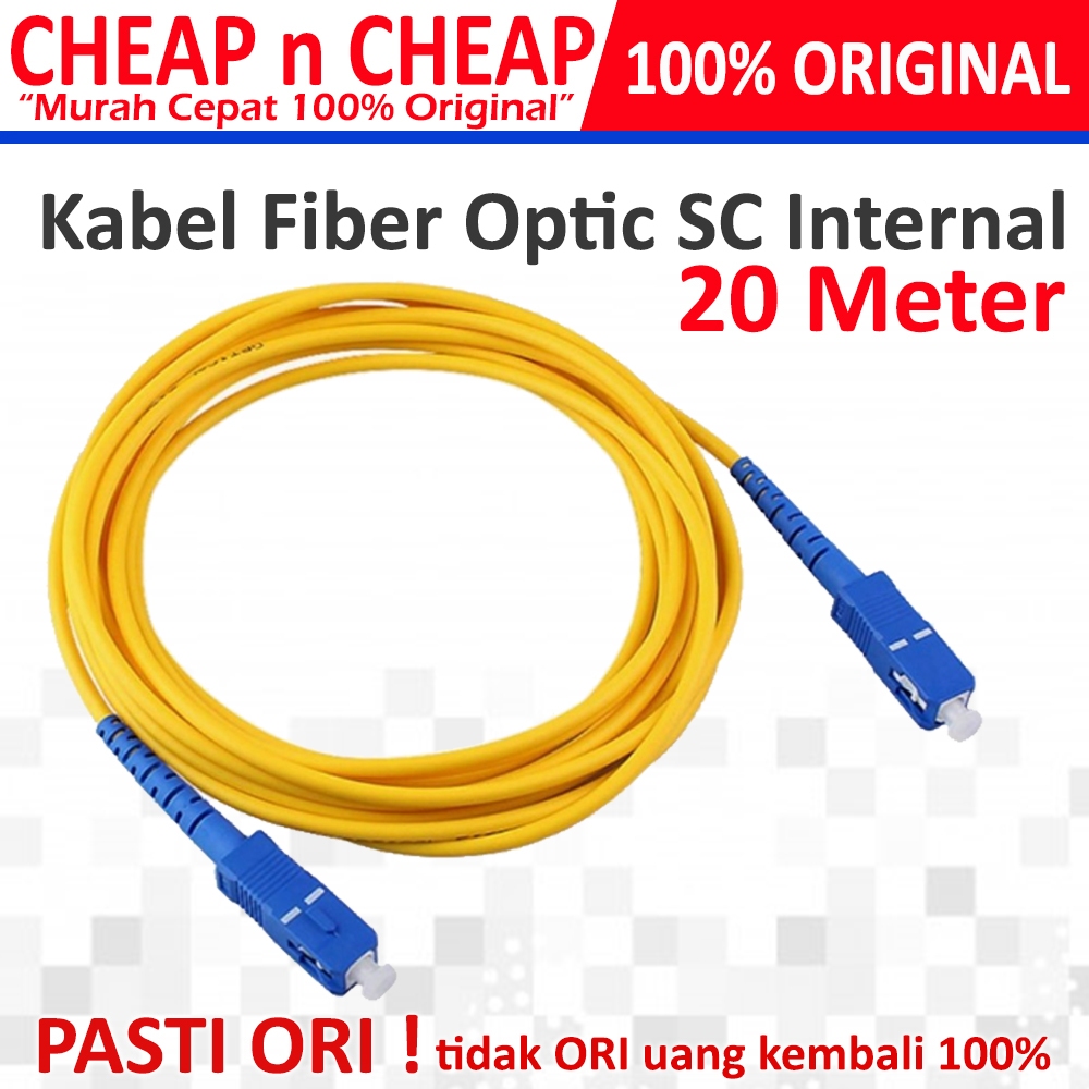 Jual Kabel Fiber Optic 20 Meter SC Internal Optik FO 20M 20meter 20 m ...