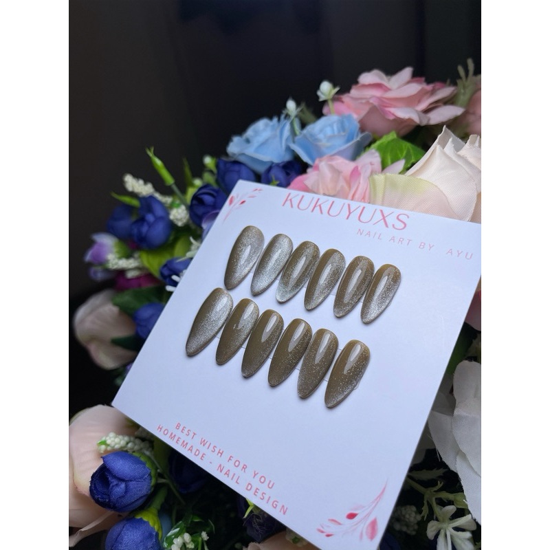 Jual press on nails / kuku paslu / home made / bisa custom | Shopee ...