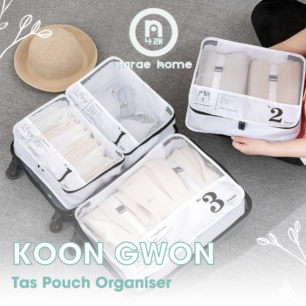 Jual 【NARAE】KOON GWON Kantong Simpan Koper Mudah Organiser Koper ...