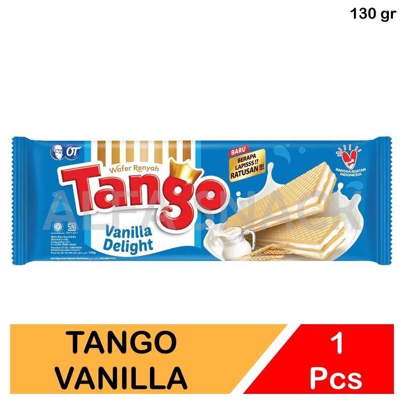 Jual Wafer Tango Rasa Cokelat dan Vanilla Delight 1 pcs 130 gram ...