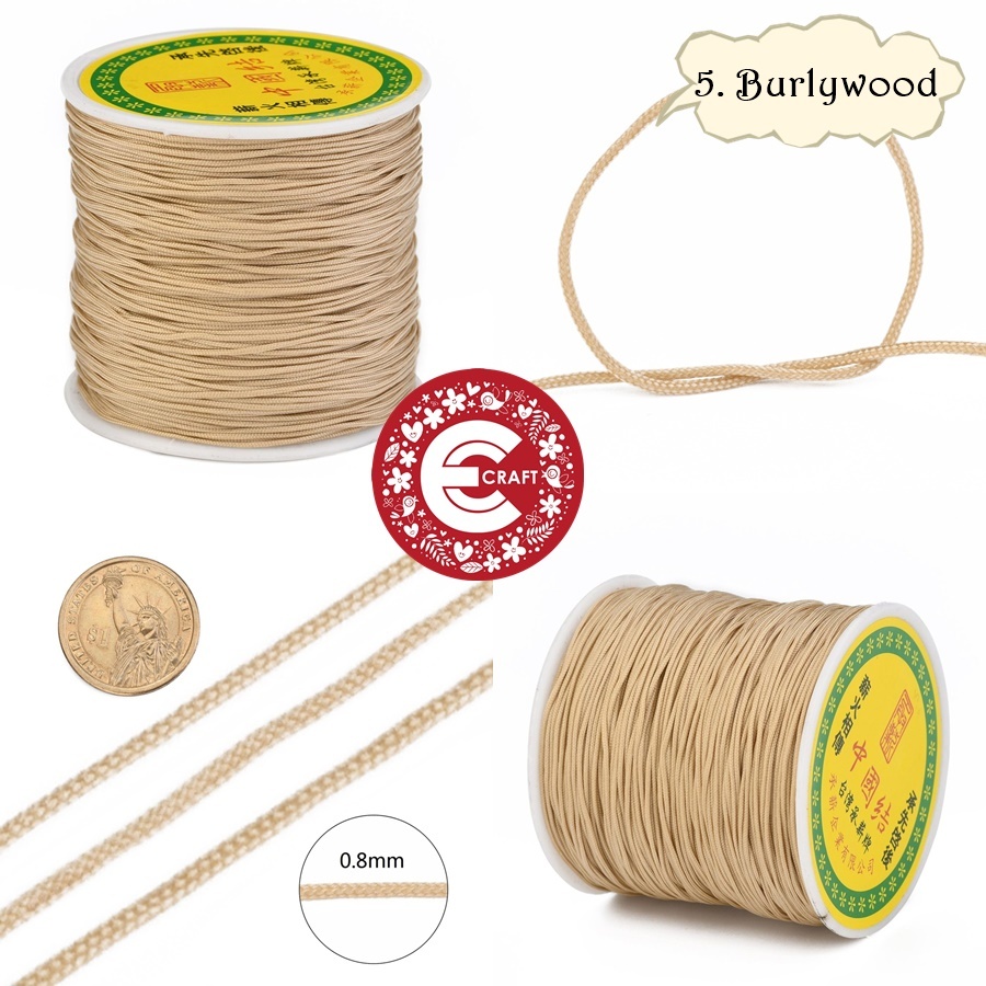 Jual NYLON THREAD 0.8 MM TALI NYLON UNTUK PHONESTRAP MACRAME CORD ...