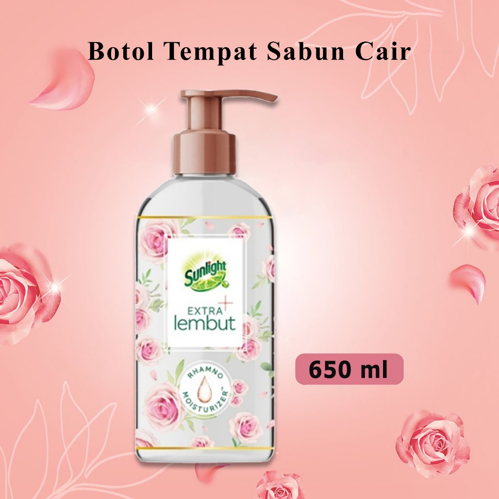 Jual Botol Sunlight Extra Lembut 650ml Pump aesthetic Tempat Sabun Cair ...