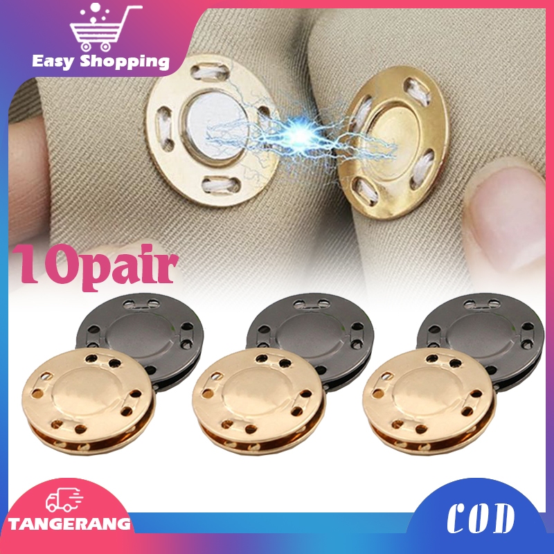 Jual 10pair Kancing Magnet Jahit Tas DIY Magnet Button 12.5mm Magnetic ...