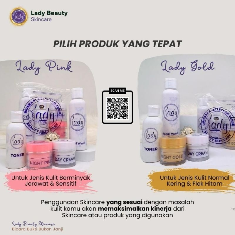 Jual LADY BEAUTY SKINCARE ( lady pink / lady gold) | Shopee Indonesia