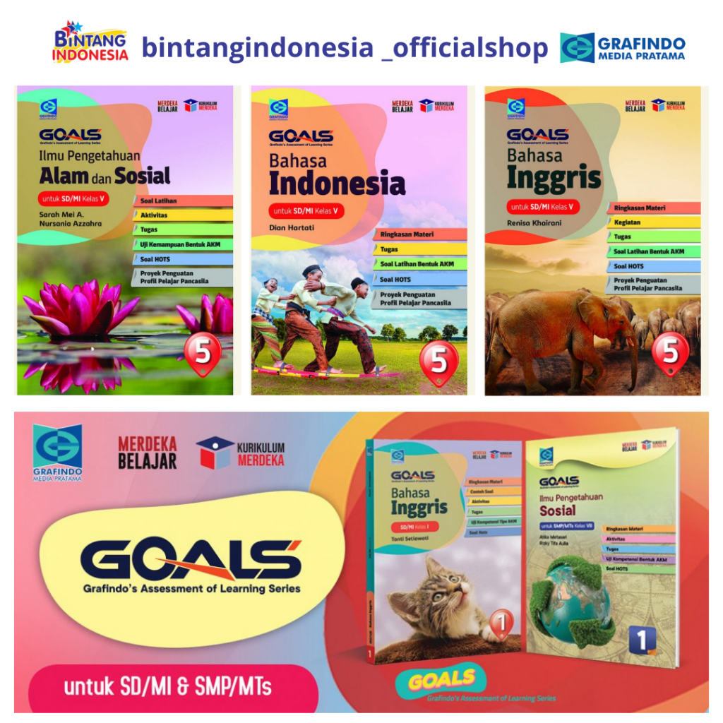 Jual GRAFINDO - BUKU LATIHAN SOAL GOALS KELAS 5 SD/MI KUR,MERDEKA ... Jual GRAFINDO - BUKU LATIHAN SOAL GOALS KELAS 5 SD/MI KUR,MERDEKA ...