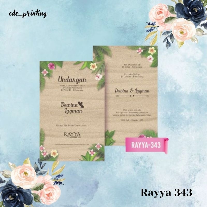 Jual [isi 100 lembar] UNDANGAN PERNIKAHAN RAYYA 343-347| UNDANGAN ...