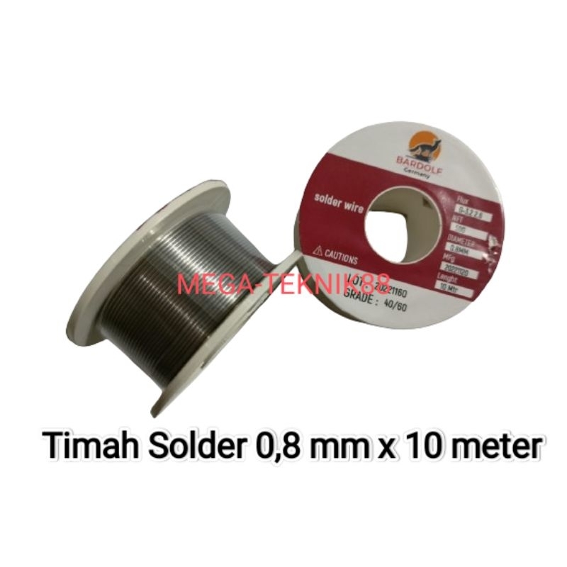 Jual TIMAH SOLDER 0,8 MM X 10 METER ( ROL ) | Shopee Indonesia