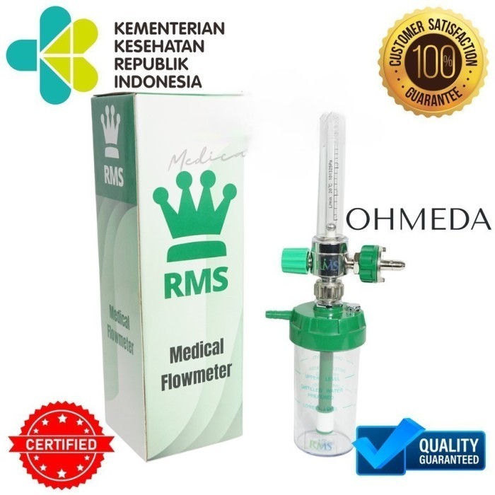 Jual RMS Flowmeter Oksigen Bayi 1lpm / Humidifier Connector Ohmeda ...