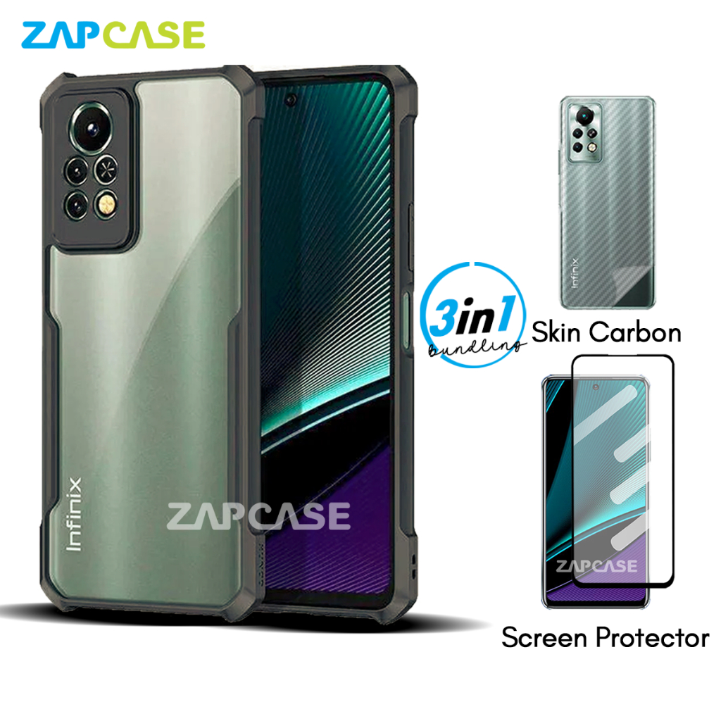 Jual 3in1 Case Infinix Note 11 Pro Armor Fushion Casing Free Tempered ...