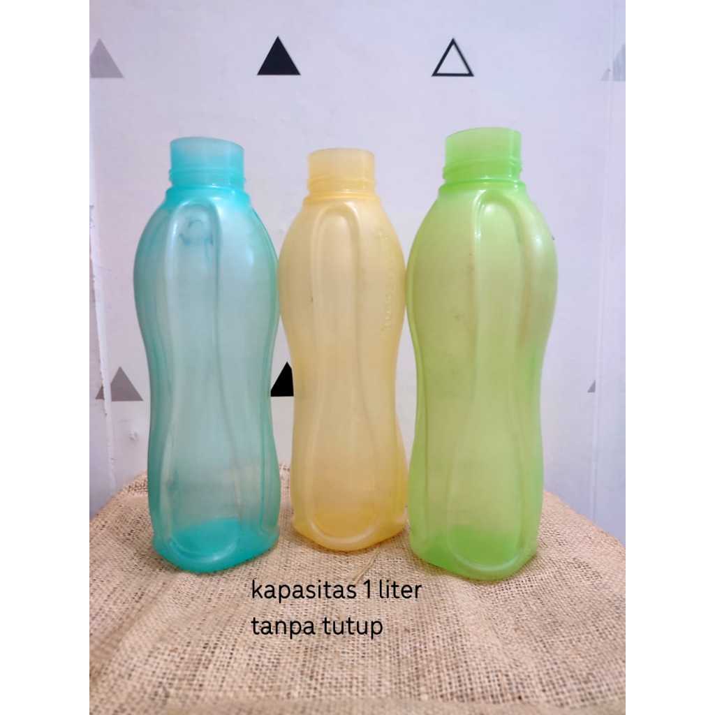 Jual Botol minum Eco Tupperware Ori 1 liter second tanpa tutup | Shopee ...