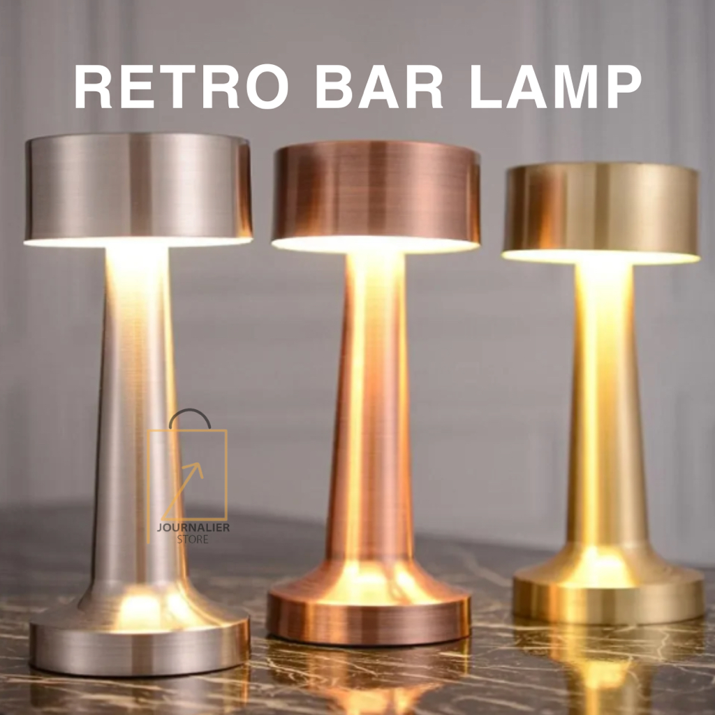 Jual Retro Bar Table Lamp Lampu Meja Resto Hotel Light Rechargeable 3 ...
