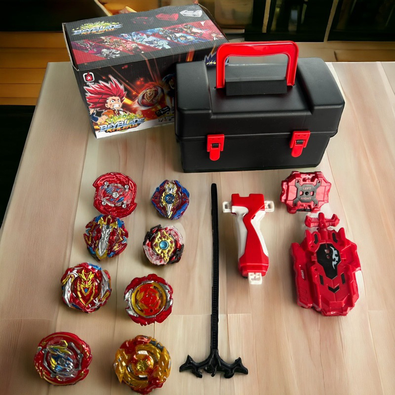 Jual Gasing Beyblade Portable Box 8 In 1 Gasing Set Premium Import ...