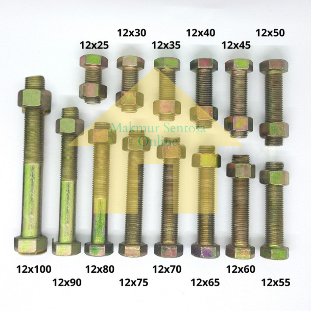 Jual BAUT MUR KUNING HEX BMK M12 (KUNCI 17) | Shopee Indonesia