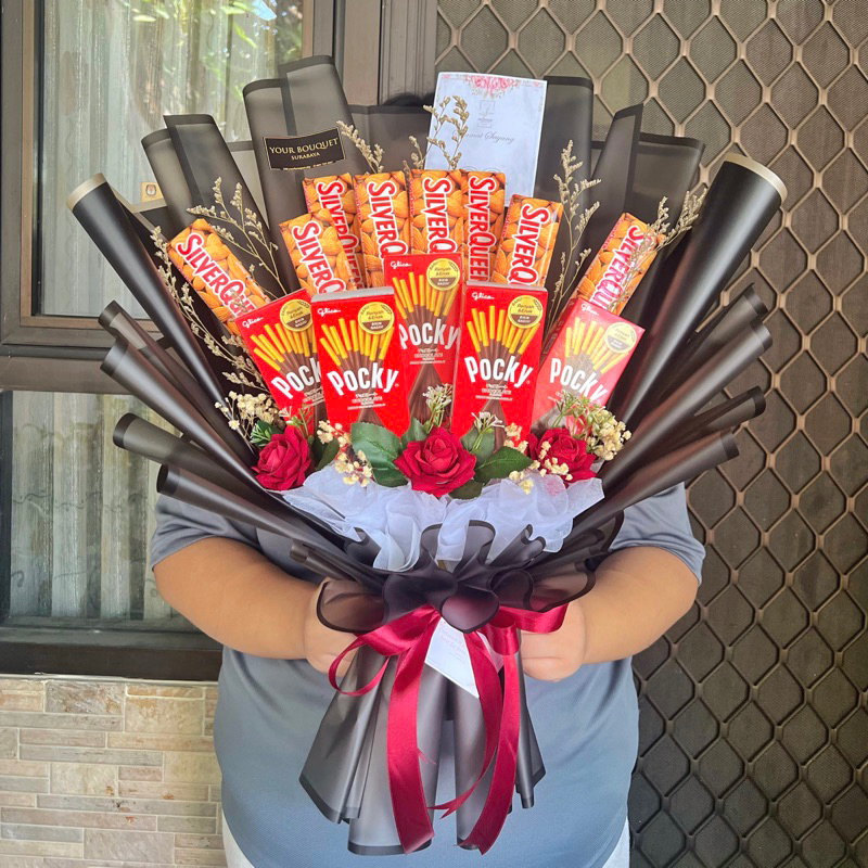 Jual [READY] PREMIUM BOUQUET SNACK COKLAT SILVERQUEEN BUKET WISUDA ...