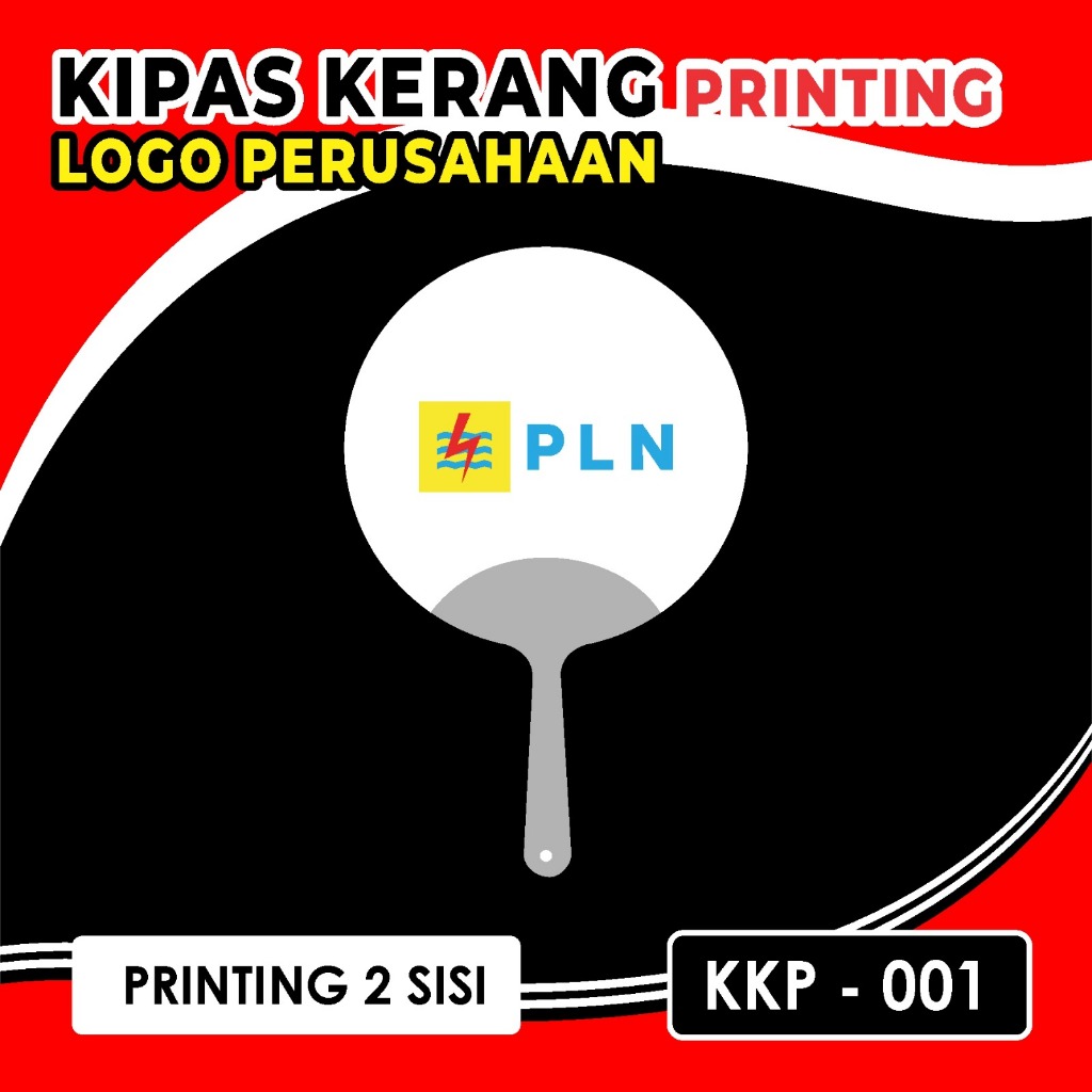 Jual Kipas Kerang Printing Logo Perusahaan/KAI/Pos Indonesia/Semen ...