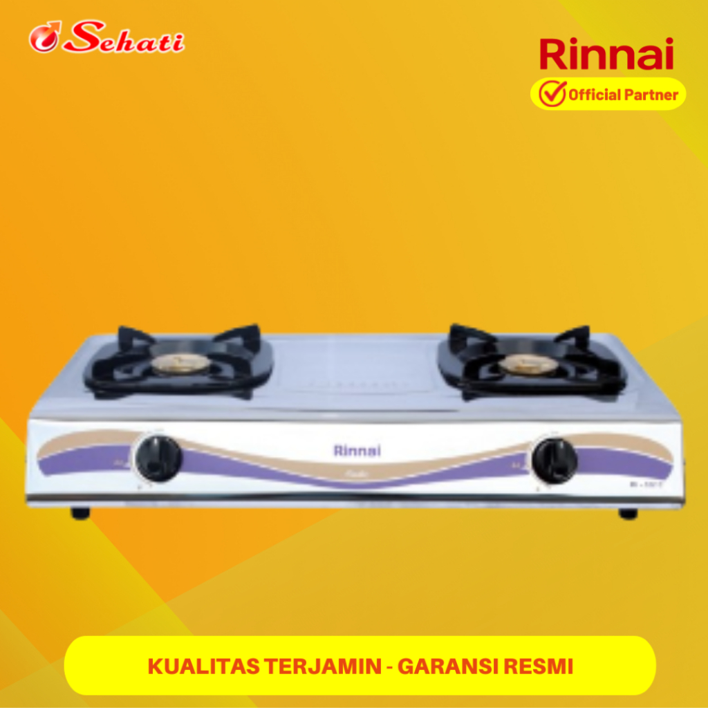Jual RINNAI RI-522E Kompor Gas Rinnai Kompor Gas 2 Tungku Stainless ...