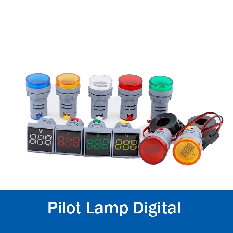 Jual Pilot Lamp Digital Voltmeter+Amperemeter+Hz AD16-22VAH | Shopee ...