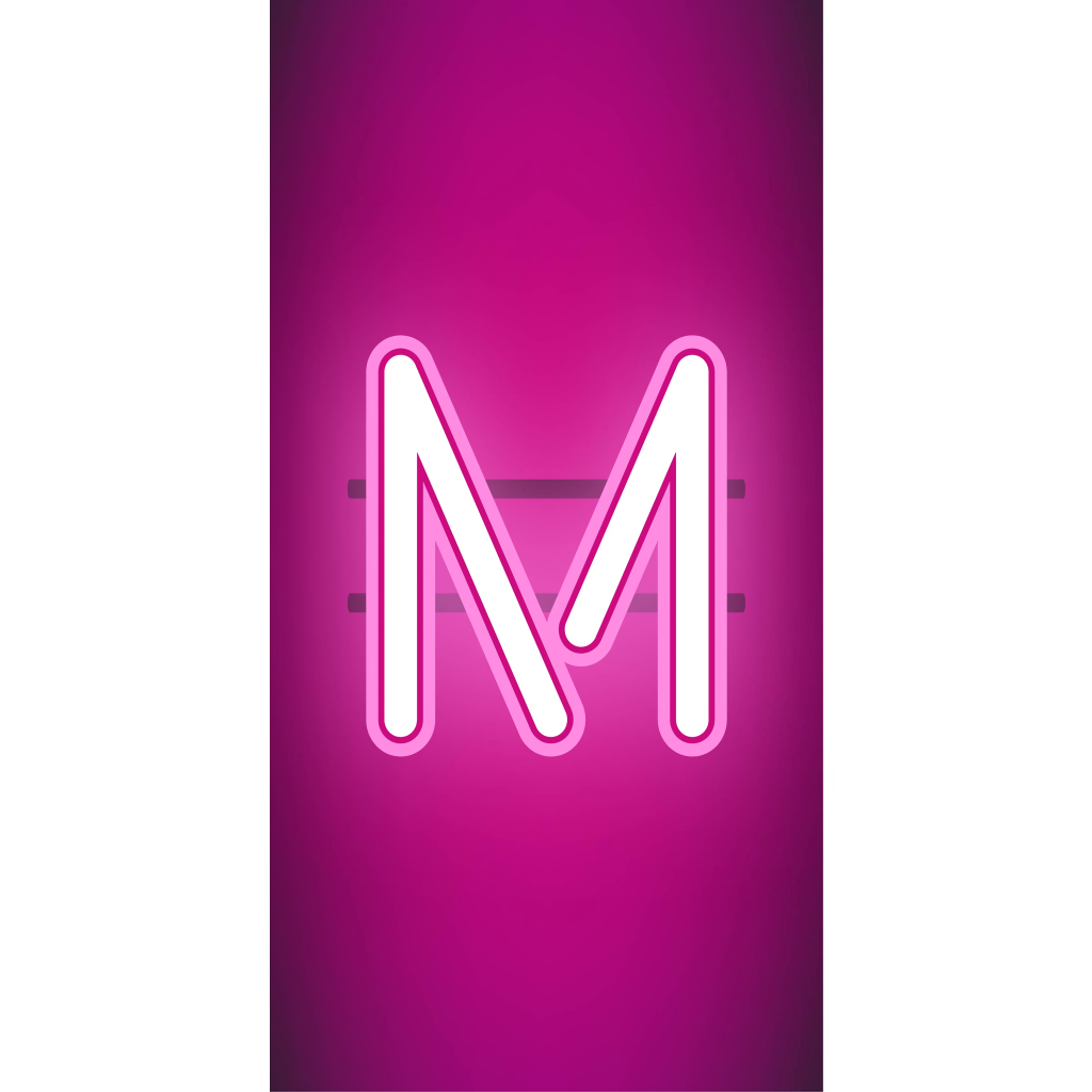 Jual hiasan dinding huruf motif neon pink custom nama abjad alfabet ...