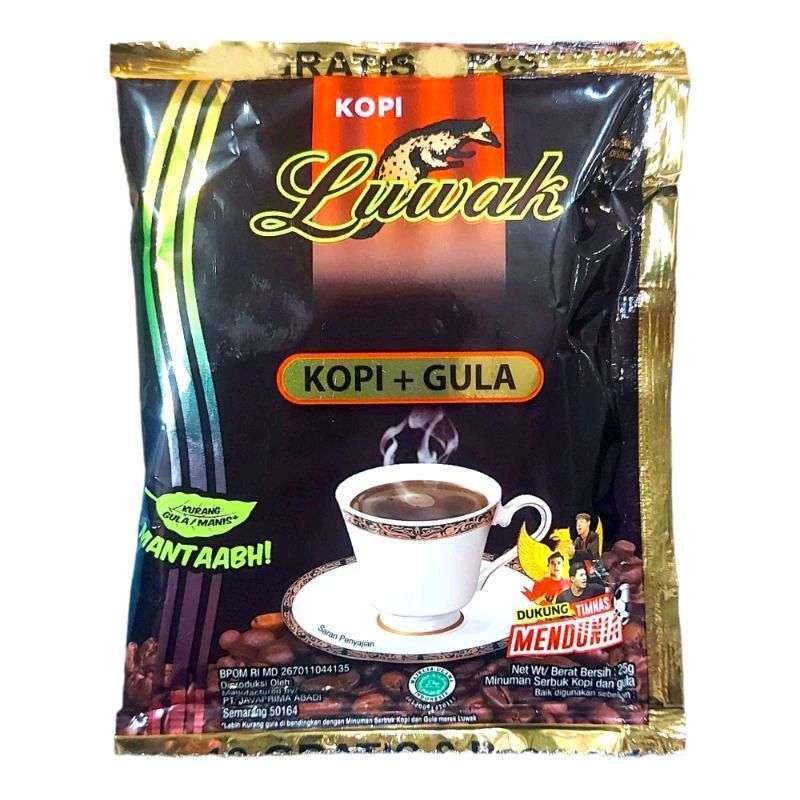 Jual Kopi Luwak Hitam+Gula Renceng 15 sachet x 25 gram/Kopi Luwak Hitam ...